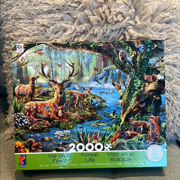 ceaco | Games | Ceaco 200 Piece Jigsaw Puzzle Forest Life A Deer ...